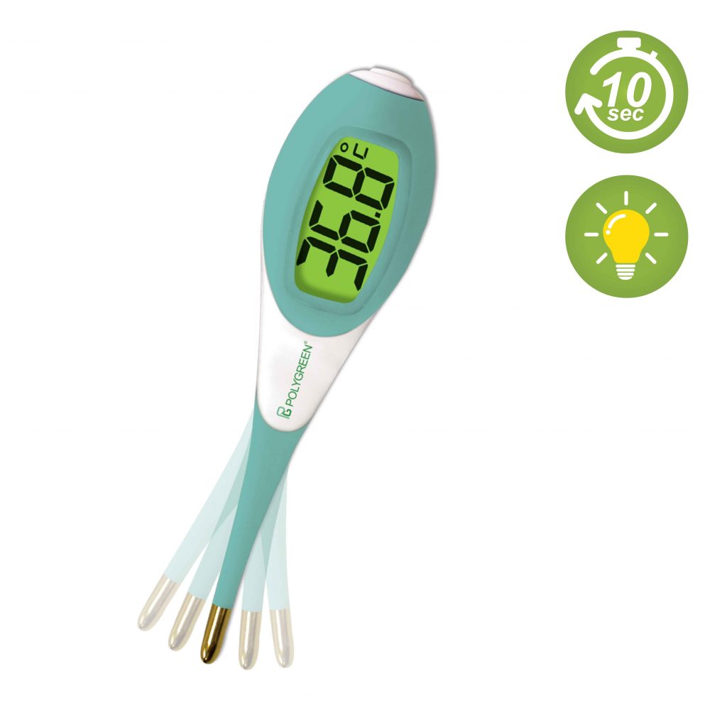 KD-2050 Flexible Tip Digital Clinical Thermometer - POLYGREEN